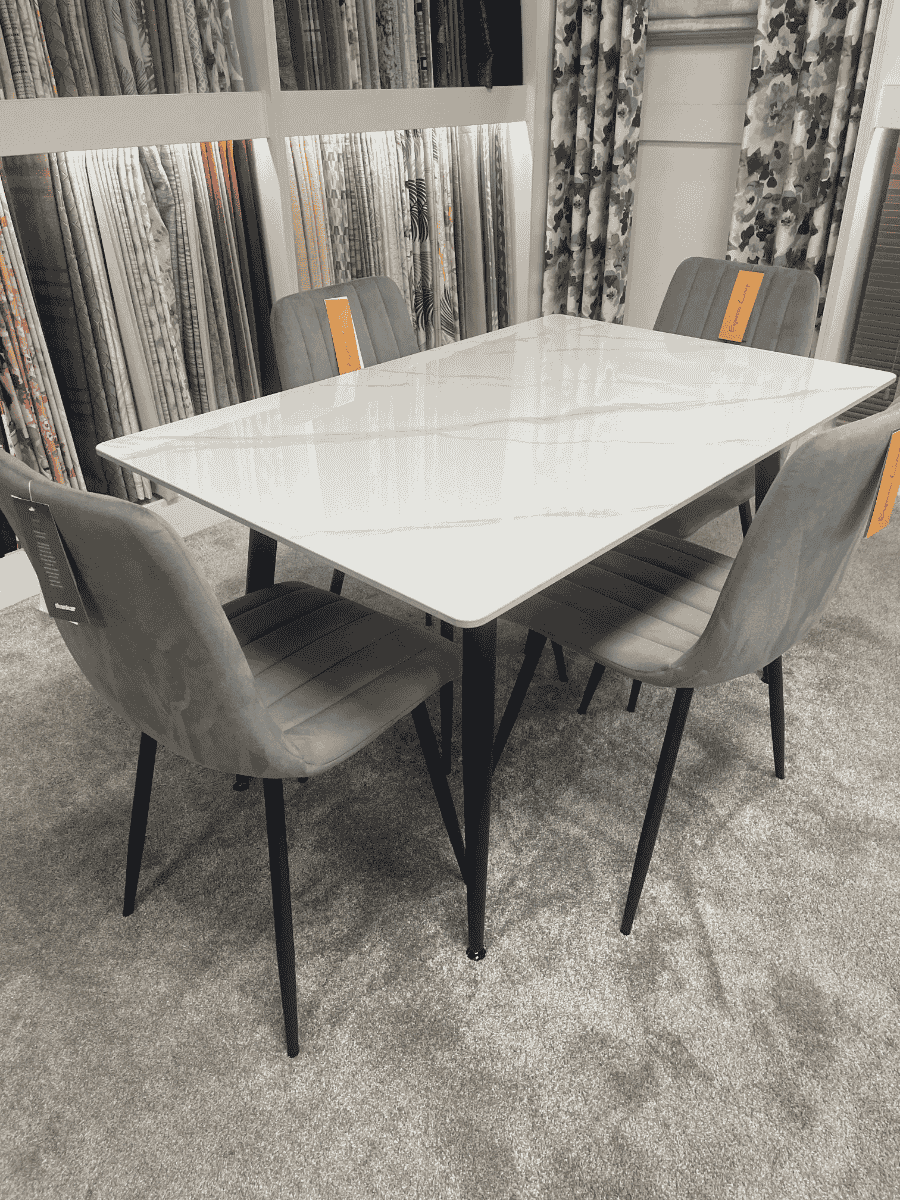 Ex-Display Lisbon 4 Seat Dining Set | Hi-Sell Direct